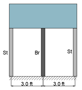 The rigid block has a weight of 80 kips and is to be supported by two ...