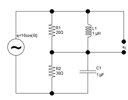 For the electrical system shown: a) Find the current in the capacitor ...