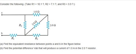 Consider the following in below given figure (Take R1 = 10.1, R2 = 7.1 ...