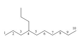 What is the IUPAC name of the compound shown? 3-hexyl-2-methylhexane 4 ...