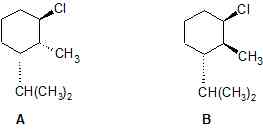 Consider the two isomers A and B drawn below: (a) Draw the chair ...