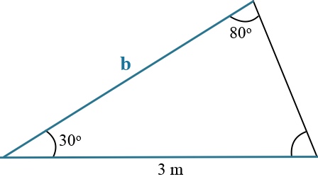 What is the length of side 'b'? | Homework.Study.com