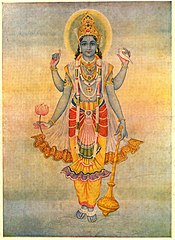 Vishnu has blue skin. What does the color of his skin represent ...