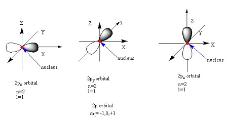 Sketch the shapes of the following atomic orbitals. For each sketch ...