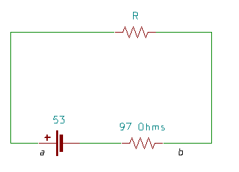 Consider a circuit with a battery (located between points a and b) of ...