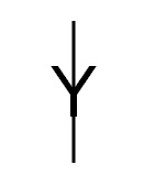 The letter Y has a vertical line of symmetry when it is written as a ...