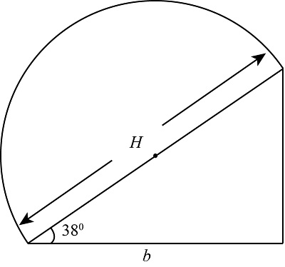 A semicircle is attached to the hypotenuse of a right triangle. The ...