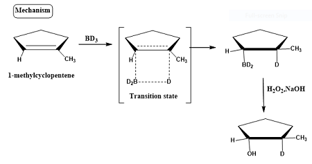 What product will result from hydroboration-oxidation of 1 ...