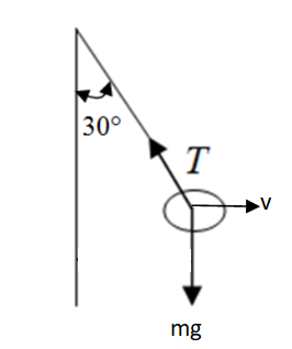 A bucket is attached to a rope of length L = 2.6 m and is made to ...