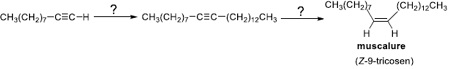 Fill in the missing reagents in the incomplete synthesis of muscalure ...