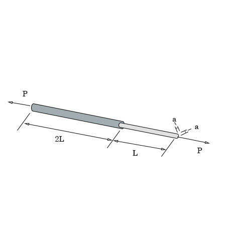 The A-36 steel bar consists of two segments, one of circular cross ...