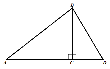 In the diagram below, m\angle A = 30 degrees, m\angle D = 45 degrees ...
