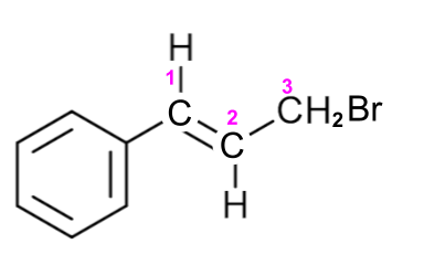 3-Bromo-1-phenyl-1-propene shows a complex NMR spectrum in which the ...