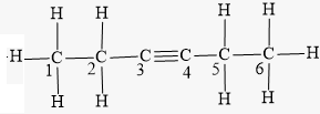 Draw the stick (or skeletal) model for 3-hexyne. | Homework.Study.com