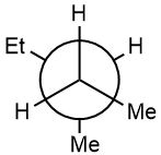 What is the lowest energy conformation of 3-methylpentane when viewed ...