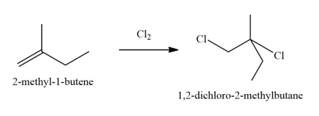 What products would form after the hydrogenation of 2-methyl-1-butene ...