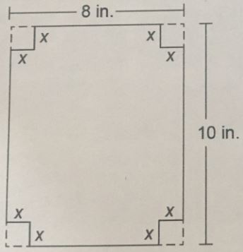 A box with a top is to be made from a rectangular piece of cardboard ...