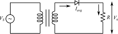 A half-wave rectifier circuit with a 1-kilo ohms load operates from a ...