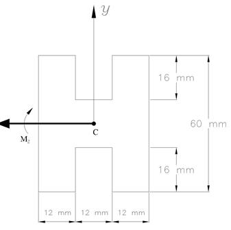 A beam of the cross section shown is extruded from an aluminum alloy ...