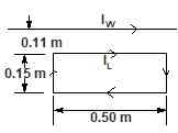 A rectangular current loop is located near a long, straight wire that ...
