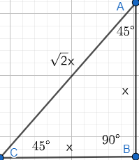 Use the special triangles to find the exact values of the following: A ...