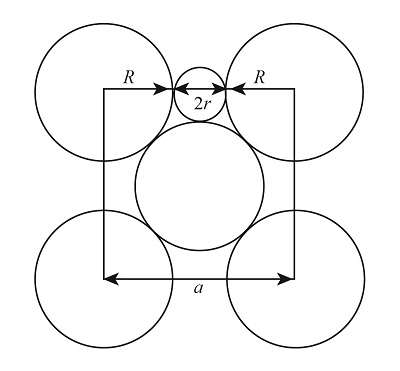 (a) Compute the radius, r of an impurity atom that will just fit into ...