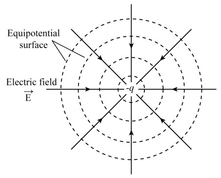 a) Sketch the equipotential lines for an isolated negatively charged ...