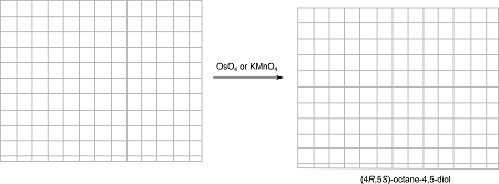 Draw the structures of (4R,5S)-octane-4,5-diol and the starting alkene ...