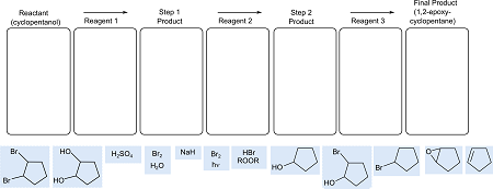 Construct a three-step synthesis of 1,2-epoxycyclopentane from ...