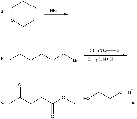 Draw the structure of each product obtained when the given compound is ...