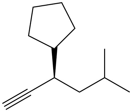 Provide a name for the following alkyne. | Homework.Study.com