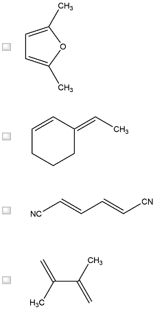 Which of the following compounds would be a good diene for a classical ...