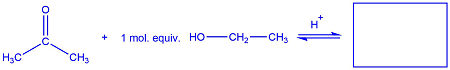 Draw the product of the given reaction between a ketone and alcohol ...