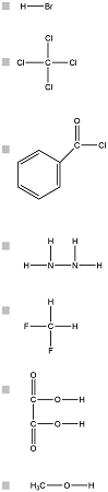Identify which of the following molecules can exhibit hydrogen bonding ...