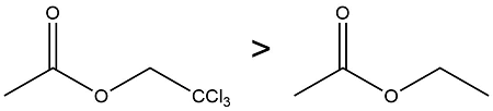 Base-promoted hydrolysis of 2,2,2-trichloroethyl ethanoate (using OH ...