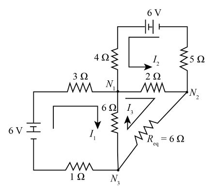 Determine current in each branch of the loops. | Homework.Study.com