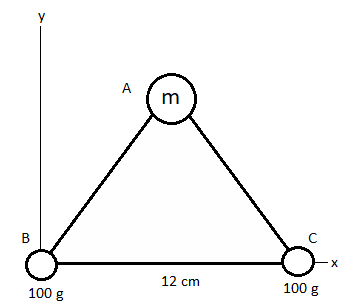 The three masses shown in the figure below are connected by massless ...