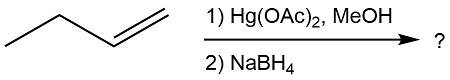 Predict the product for the given reaction. Reactants 1) Hg(OAc)2, MeOH ...