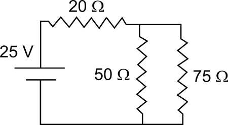 Consider the circuit below. Find the current through the 20 ohms ...