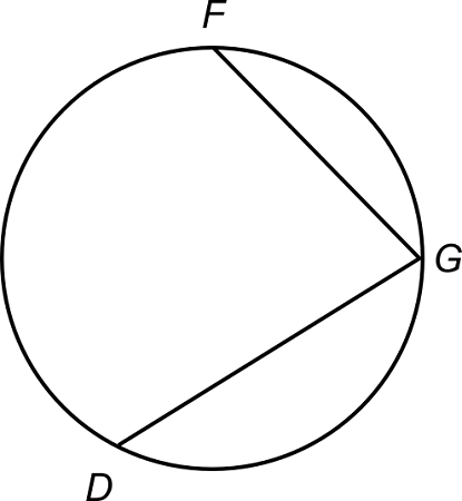 It is given that m angle G = 78 degrees, find m arc FD. | Homework ...