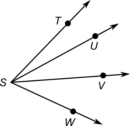 If angle TSV = 38 degrees, m angle USW = 40 degrees, and m angle TSW ...