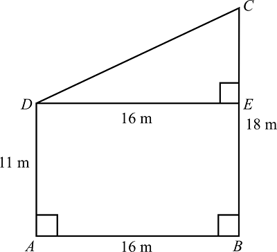 Determine the perimeter of the figure diagrammed below. Round your ...