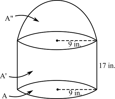 Determine the surface area of the solid diagrammed below. | Homework ...
