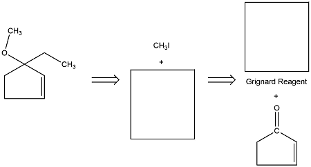Complete the following retrosynthetic analysis by supplying the missing ...