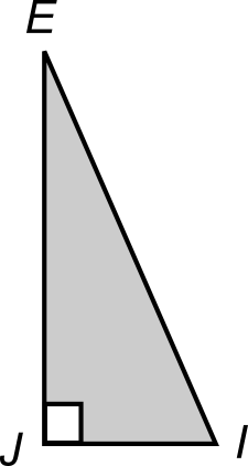 In the triangle, name the hypotenuse. | Homework.Study.com