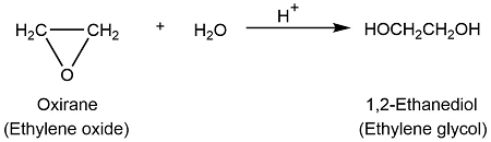 Epoxides are hydrolyzed to glycols in the presence of an acid catalyst ...