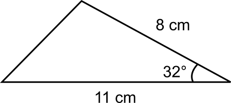 Solve the triangle using the Law of Sines and/or the Law of Cosines ...