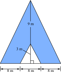 Find the area of the shaded region on the given figure. | Homework ...