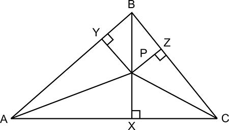P is the incenter of triangle ABC. What must be a true statement? a. PA ...