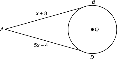 Find the value of x in O dot O. | Homework.Study.com